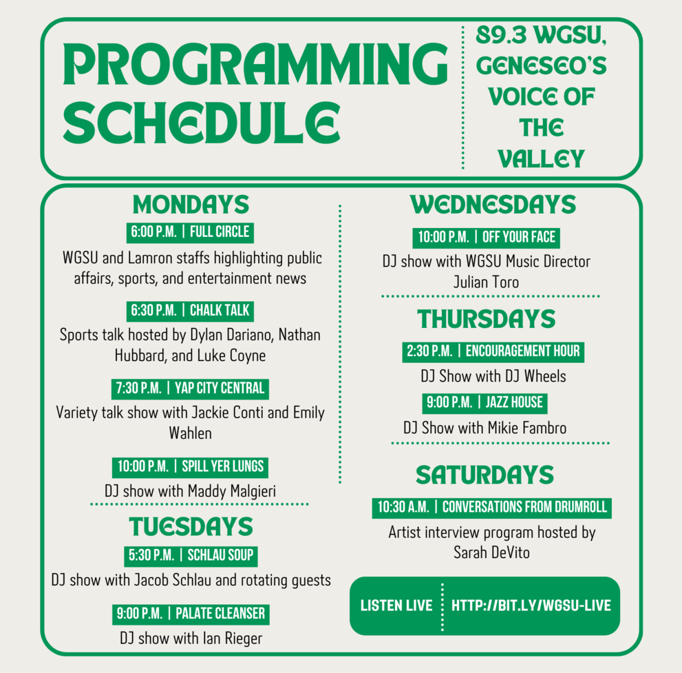 WGSU-FM (89.3) | SUNY Geneseo